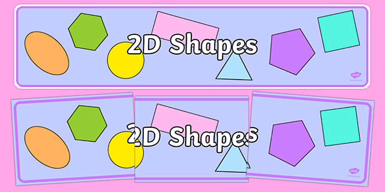 2D Shape Banner (teacher made) - Twinkl