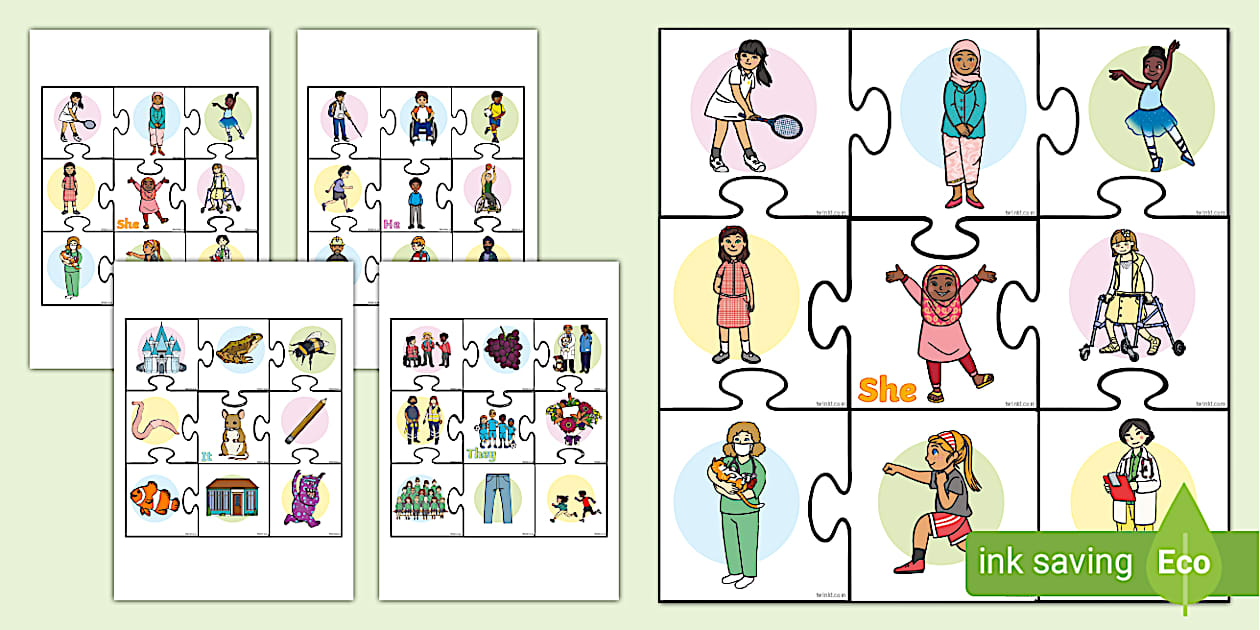 Editable Match The Pronoun Jigsaw (teacher made) - Twinkl