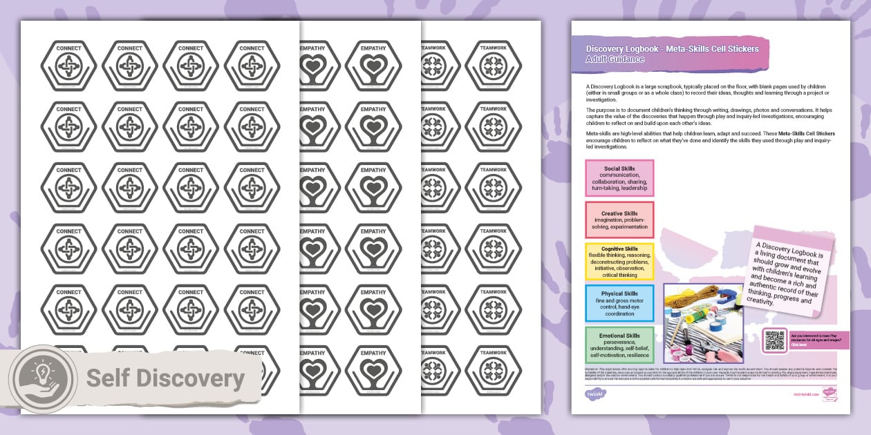 Discovery Logbook - Meta-Skills Cell Stickers (teacher made)