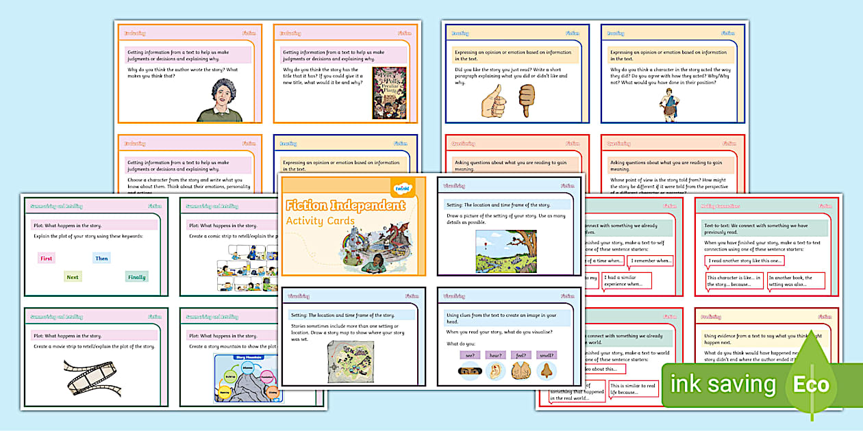 Fiction Independent Activity Cards (Teacher-Made) - Twinkl