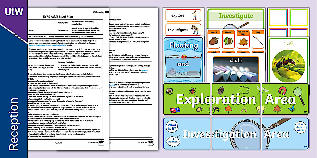 EYFS Autumn Floating and Sinking Plan and Resource Pack
