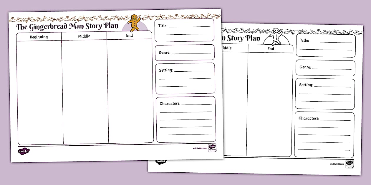 The Gingerbread Man KS1 Story Plan Template | KS1 Resources
