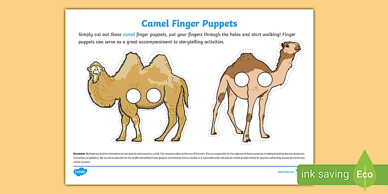 Camel Finger Puppets (teacher made) - Twinkl