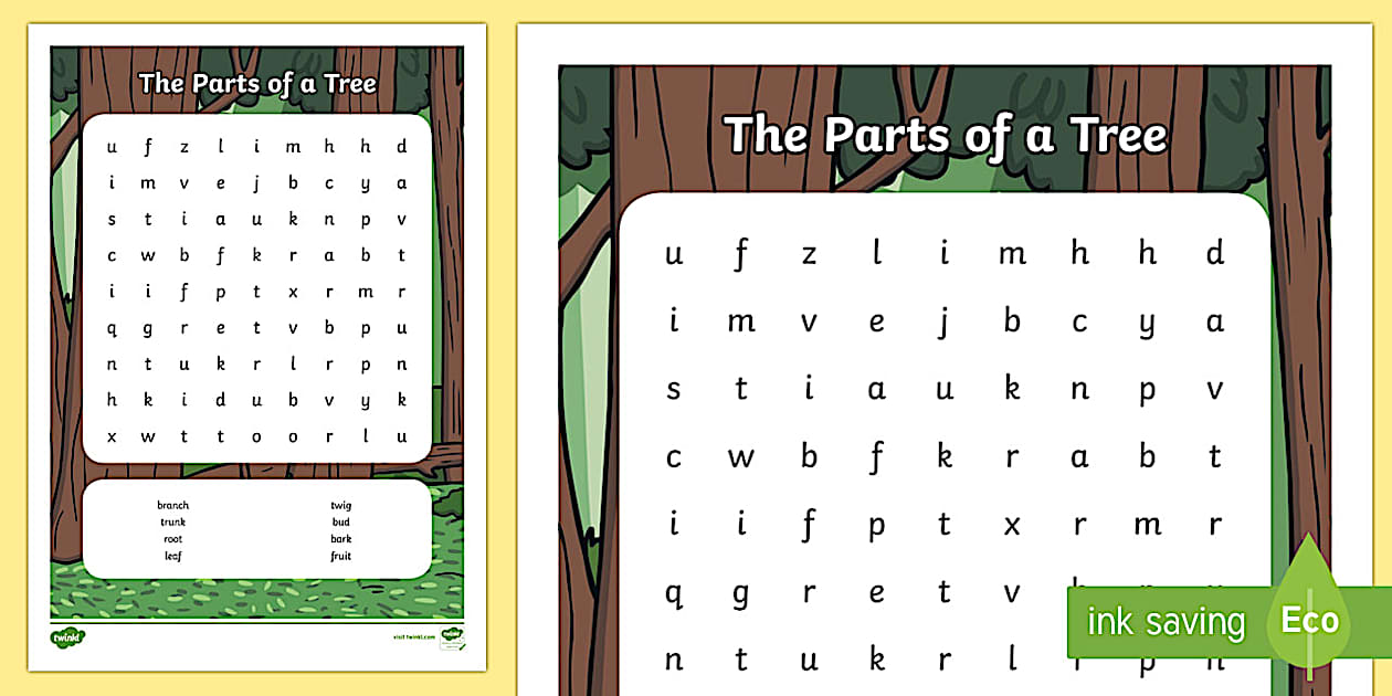 Parts of a Tree Word Search | Teacher-Made Resources