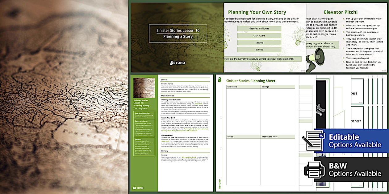 Sinister Stories Lesson 10: Planning a Story | Beyond