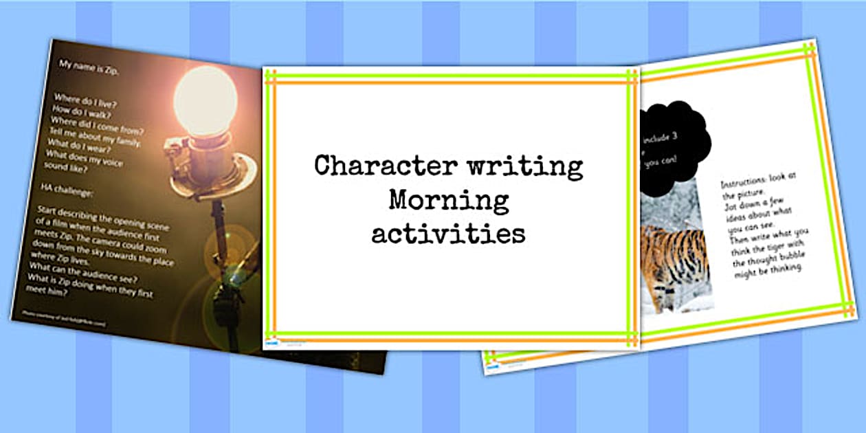 Week Y6 Literacy Character Writing Morning Activities PowerPoint