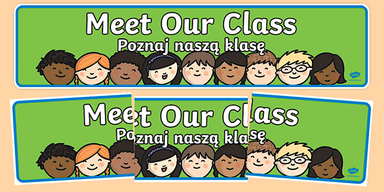 Meet Our Class Display Banner Polish Translation-Polish-translation