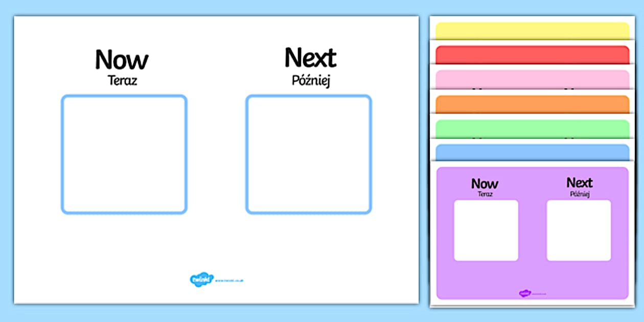 Now Next Visual Aid Polish/English (teacher made) - Twinkl
