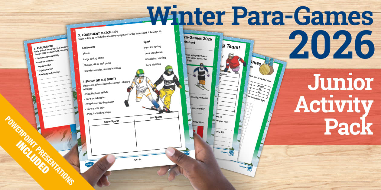 Winter Para Games 2026 Junior Activity Pack