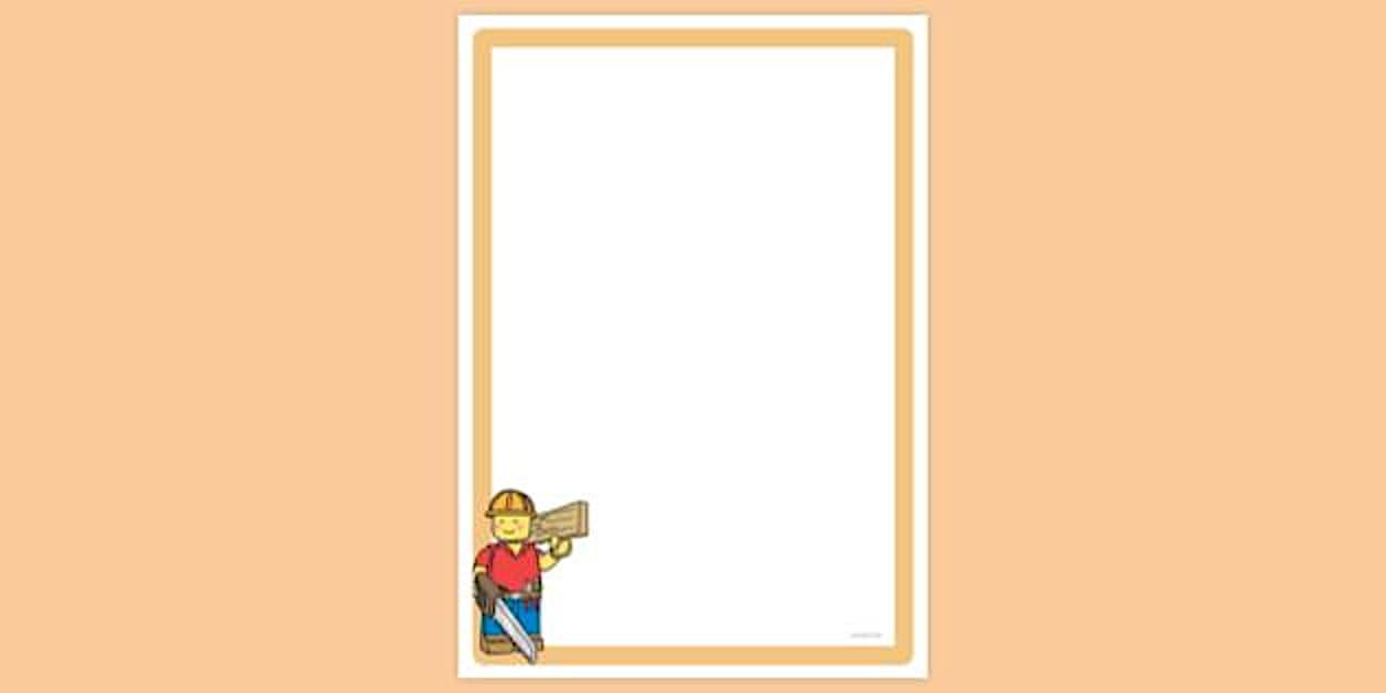 Simple Blank Carpenter Page Border | Ready-made Page Borders