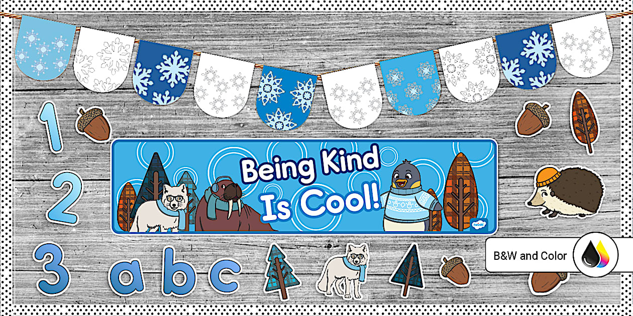 Being Kind Is Cool! Bulletin Board Pack (professor feito)