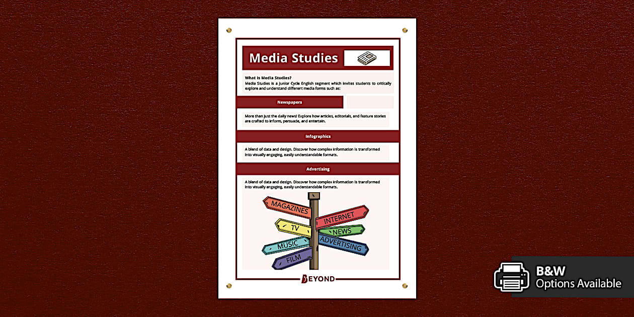 Media Studies (Display Poster) (teacher made) - Twinkl
