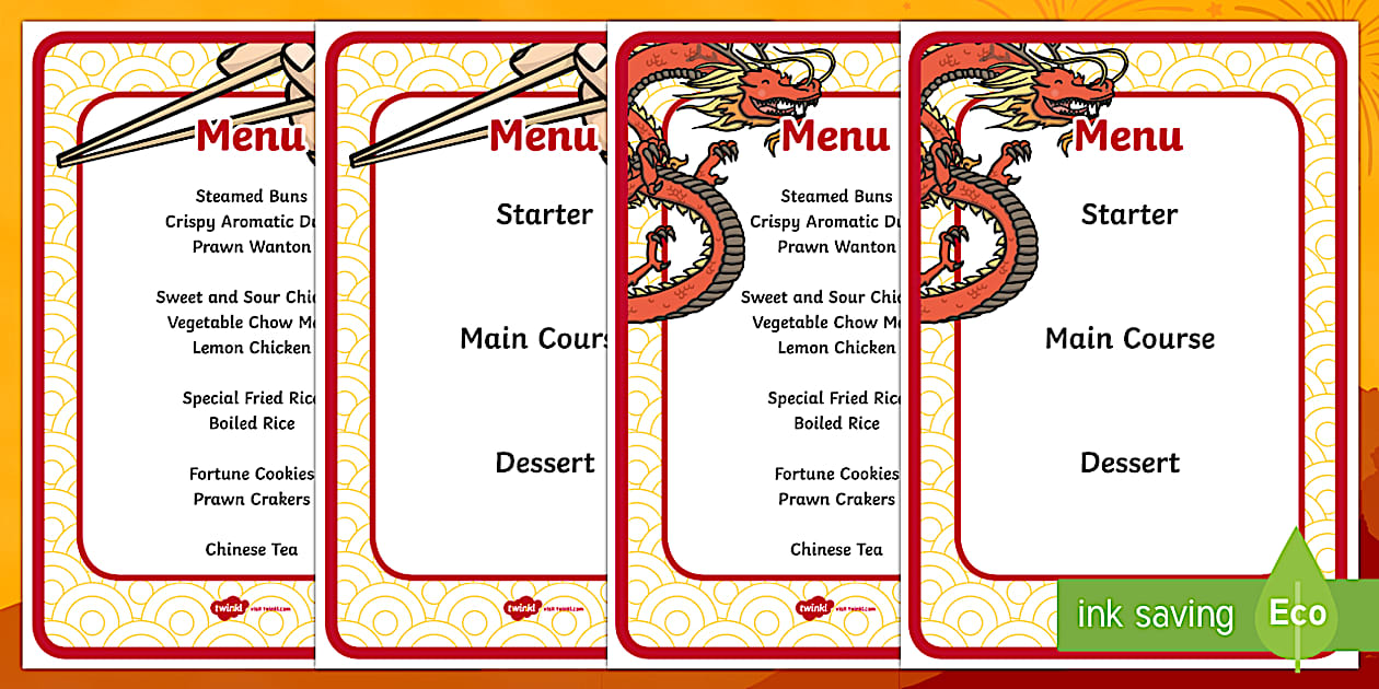 ESL Restaurant Menu | ESL Role-Play | Inclusion | Twinkl