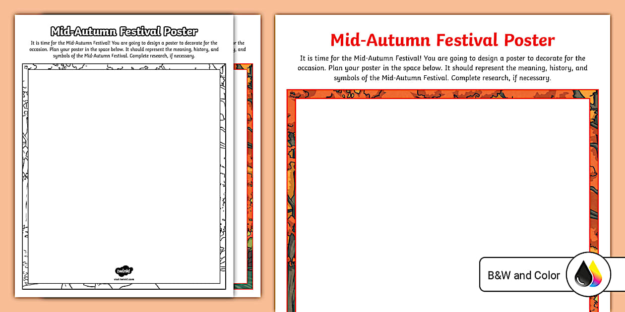 Design a Mid-Autumn Festival Poster (teacher made) - Twinkl