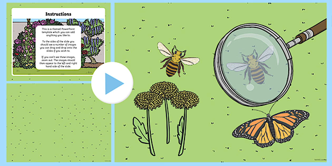 Minibeast Themed Editable PowerPoint Background Template