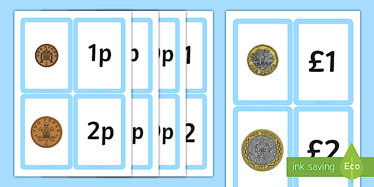 New British (UK) Coin Value Matching Card Activity - Twinkl