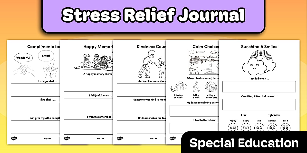 Stress Relief Journal | Special Education | Twinkl USA