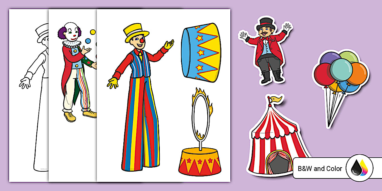 Circus Cutouts (teacher made) - Twinkl