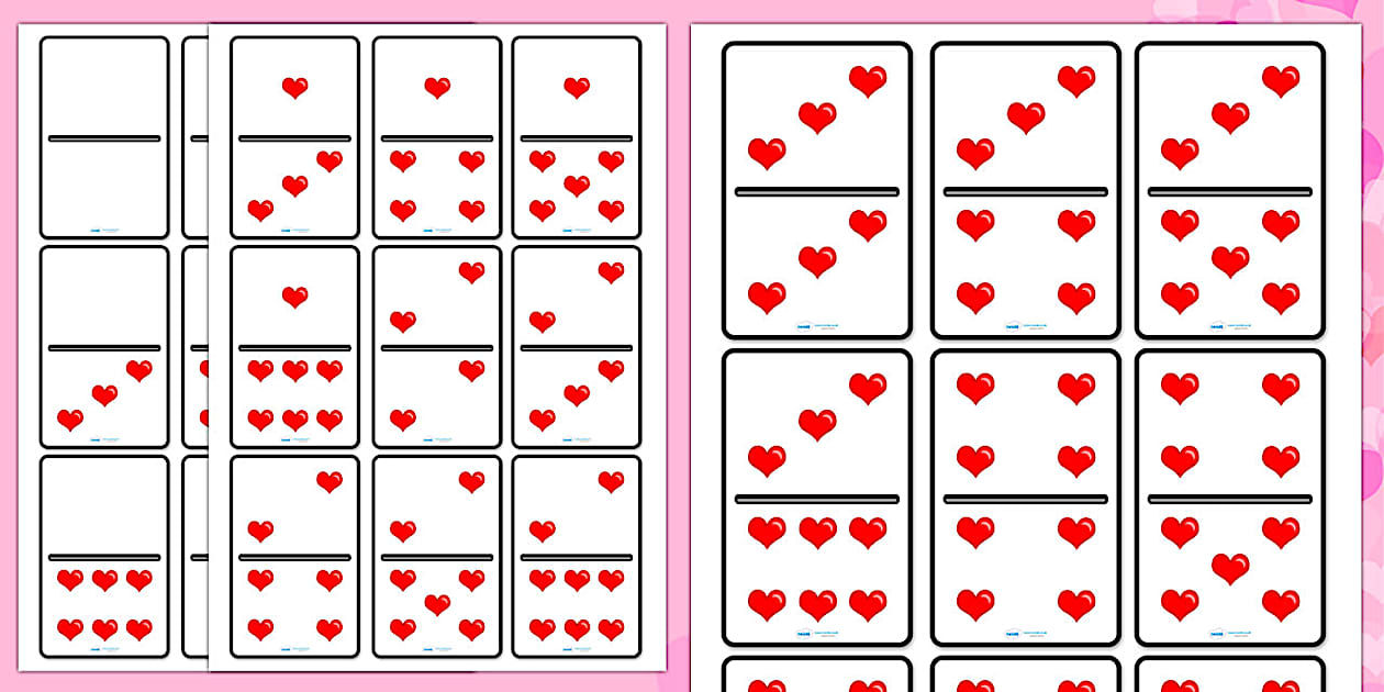 Jeu de dominos : La Saint Valentin