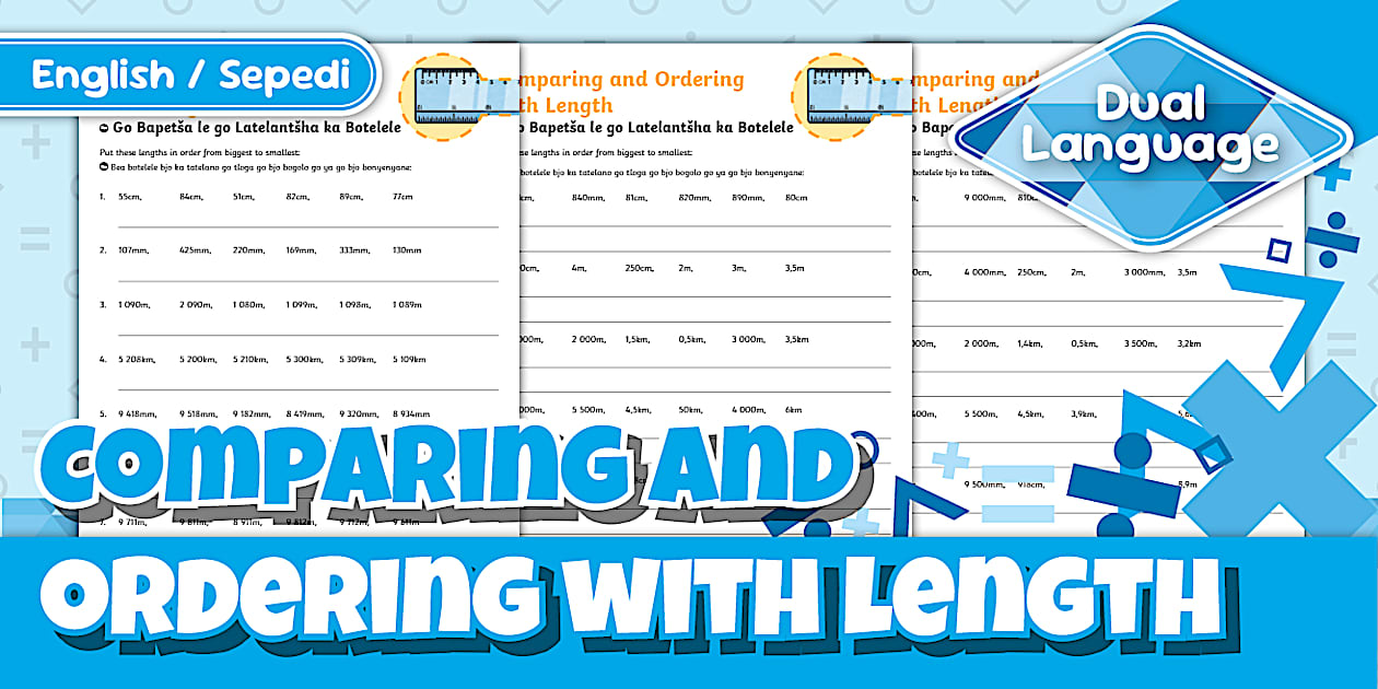 Grade 4 Maths - Term 3 - Comparing and Ordering with Length Activity ...
