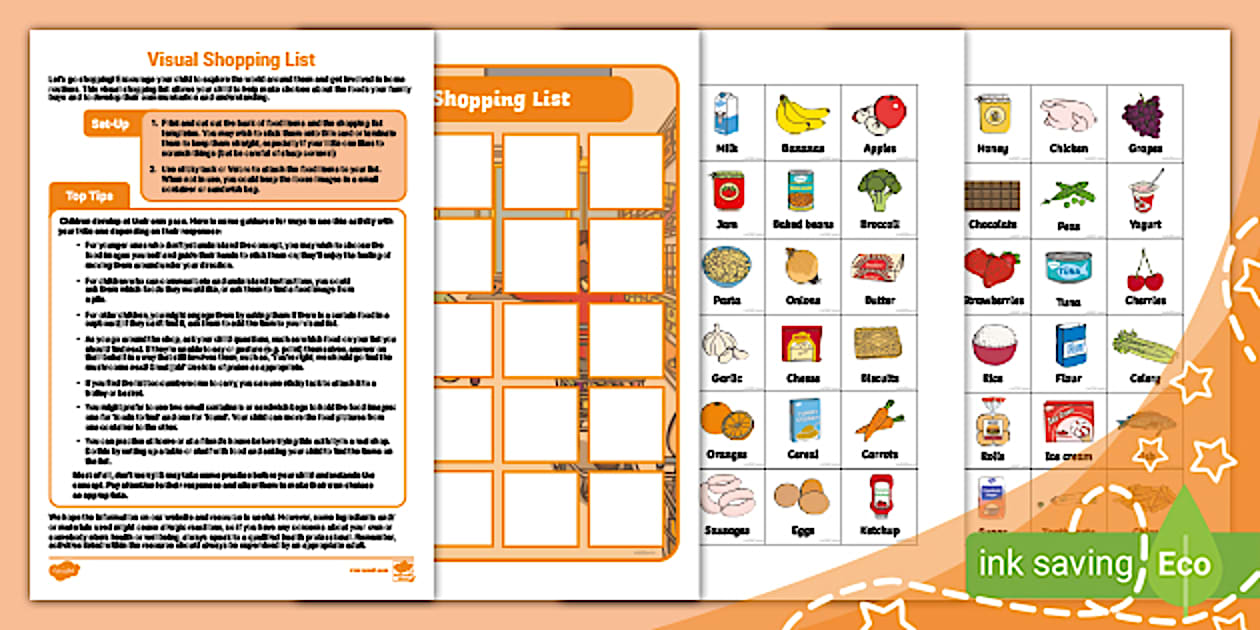 Visual Shopping List - Parents - Activities (Teacher-Made)