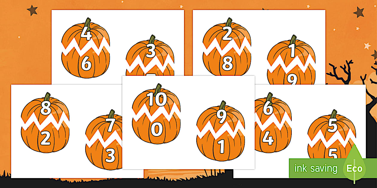 Editable Number Bonds of 10 on Pumpkins (Lehrer gemacht)