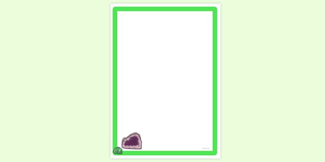 Simple Blank Minerals Page Border | Page Borders | Twinkl