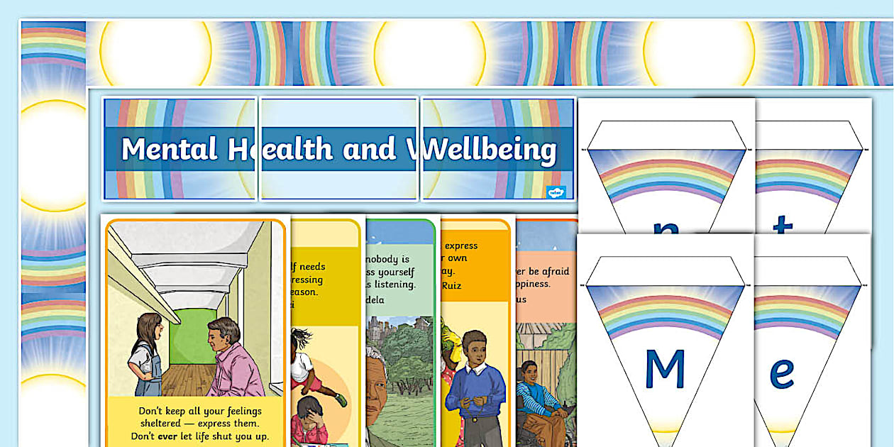 Mental Health and Wellbeing KS2 Display Pack (teacher made)