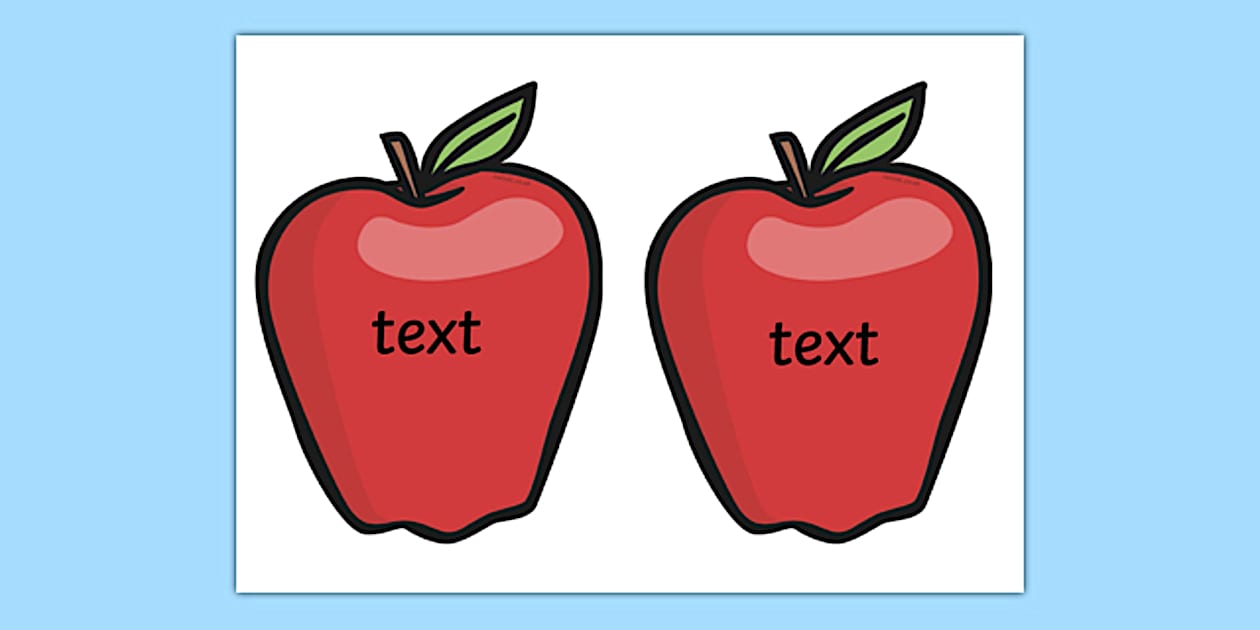 👉 Editable Red Apples (teacher made) - Twinkl