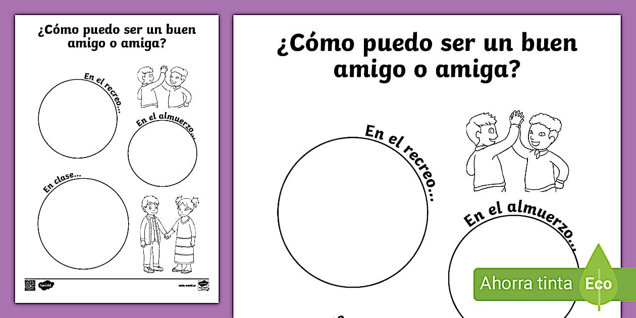 Hoja de actividad: ¿cómo puedo ser un buen amigo? - Twinkl