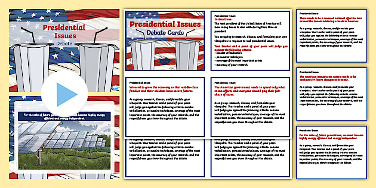 Presidential Issues Debate Pack (Teacher-Made) - Twinkl
