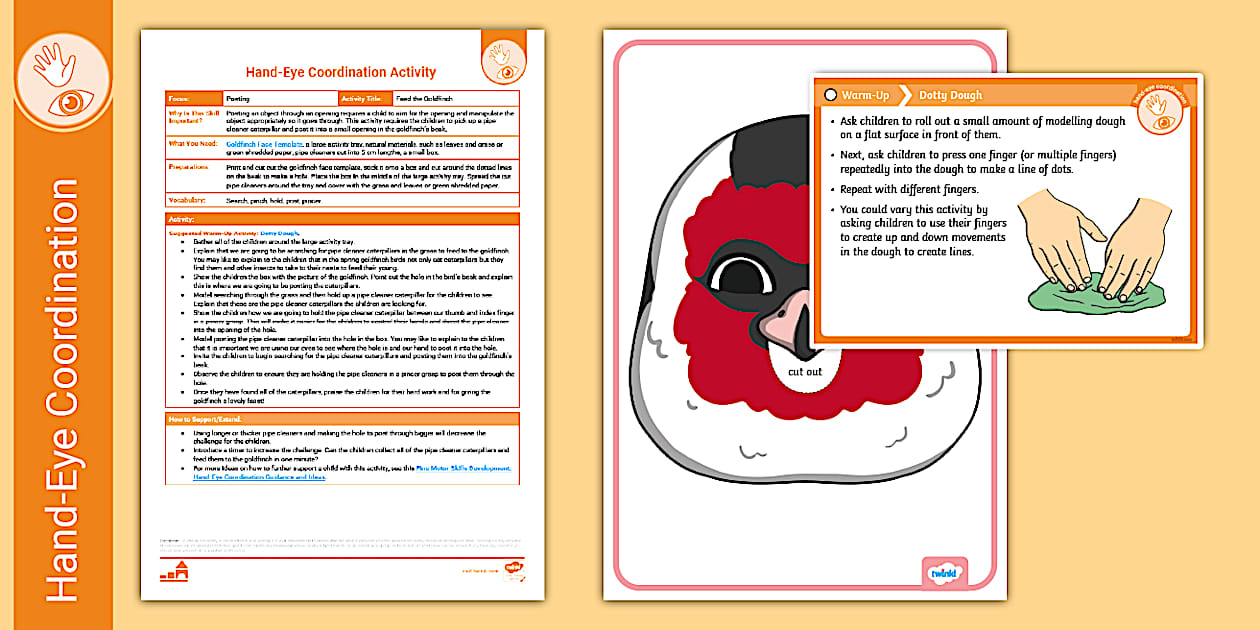 Fine Motor Skills Hand-Eye Coordination: Feed the Goldfinch