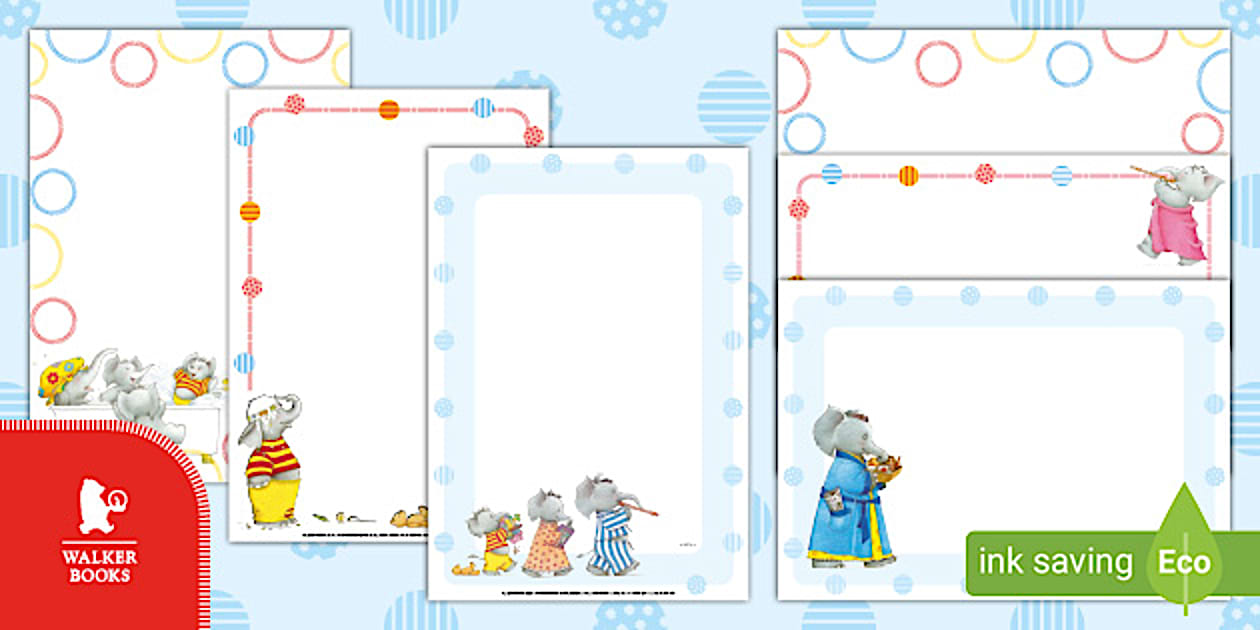 FREE! - Five Minutes' Peace Page Borders | Walker Books | Twinkl