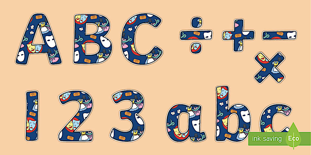 Editable Theatre-Themed Display Lettering (teacher made)