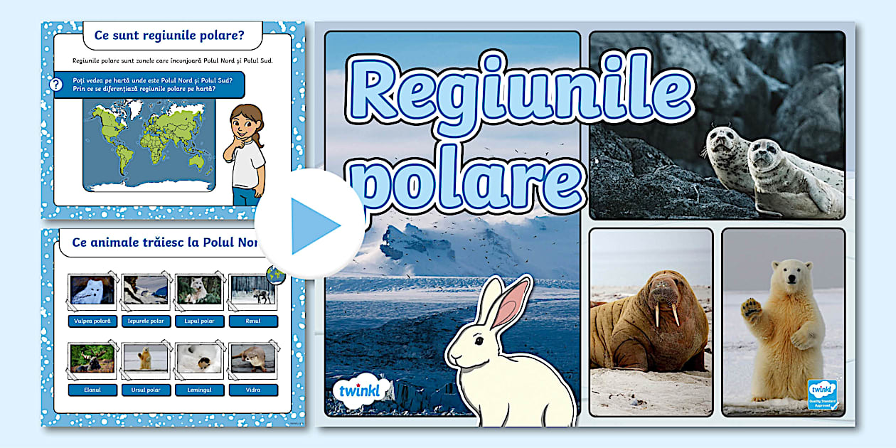 Regiunile polare – Prezentare PowerPoint (teacher made)