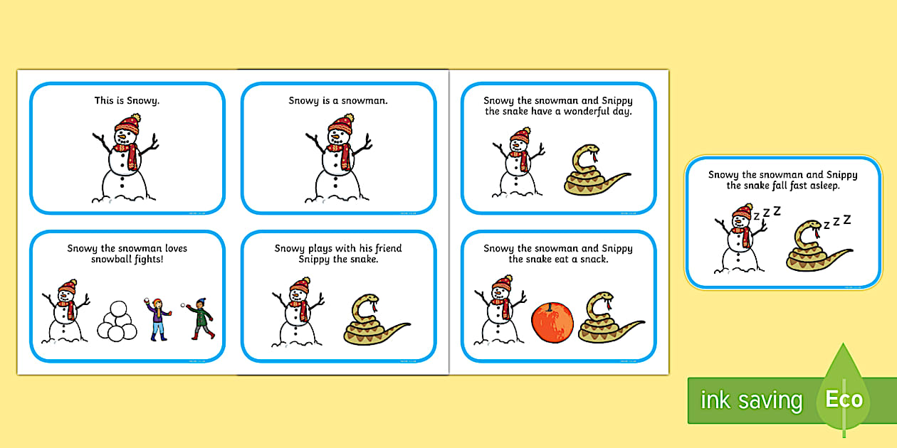 Initial sn Word Story Cards - Twinkl