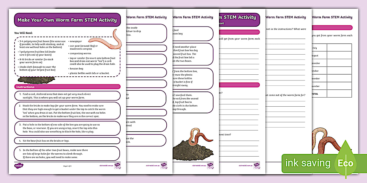 Make Your Own Worm Farm STEM Activity Ι Biological Sciences