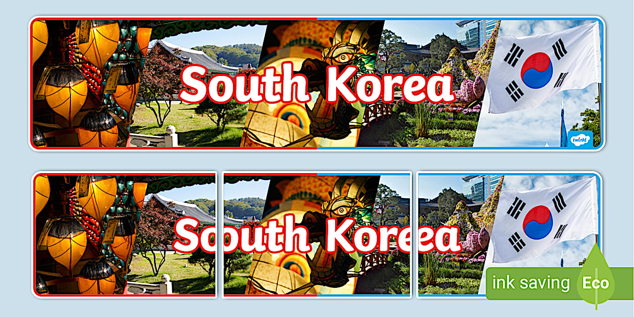 South Korea Display Banner (teacher made) - Twinkl