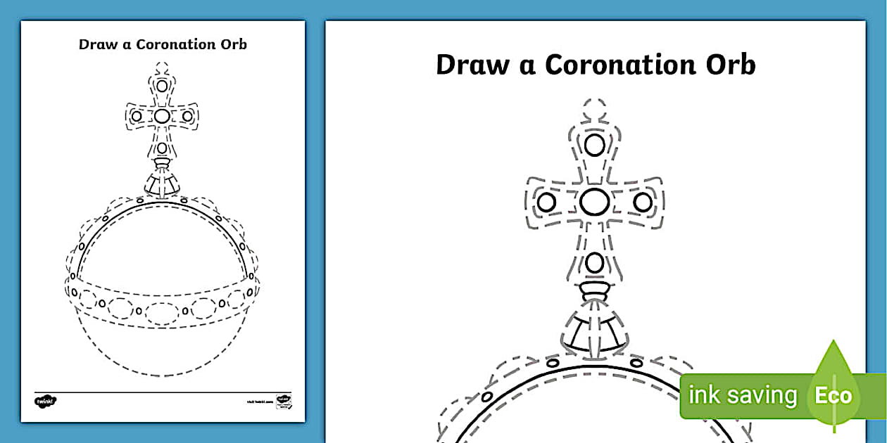 Draw a Coronation Orb Pencil Control Activity | Twinkl