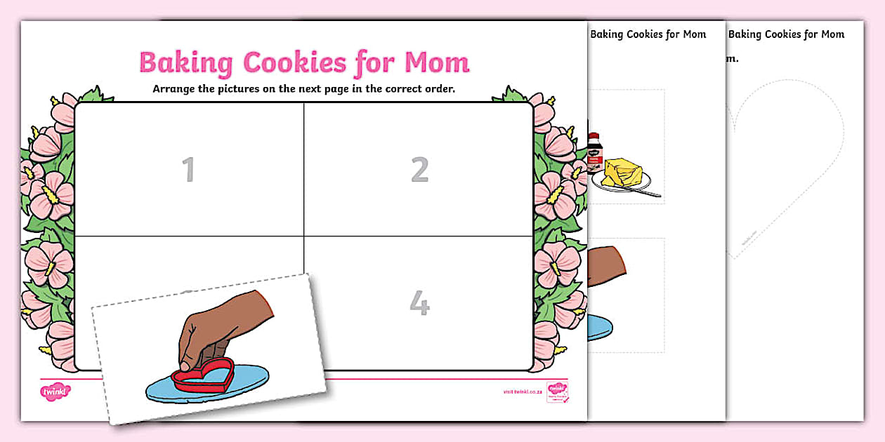 Coding And Robotics Sequencing Mother's Day Cookies - Twinkl