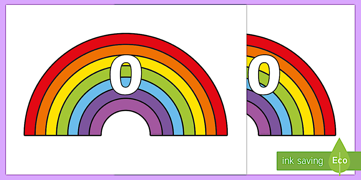 Numbers 0-100 on Rainbows (teacher made) - Twinkl