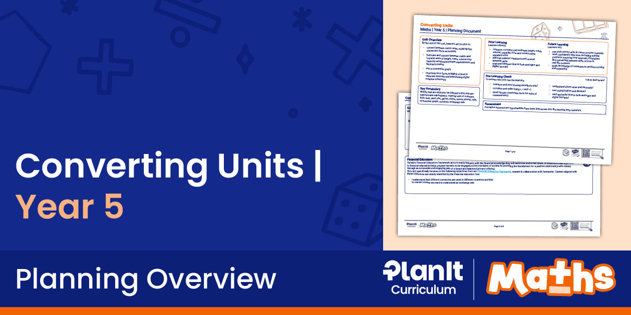 👉 Year 5 Maths Converting Units Planning Overview