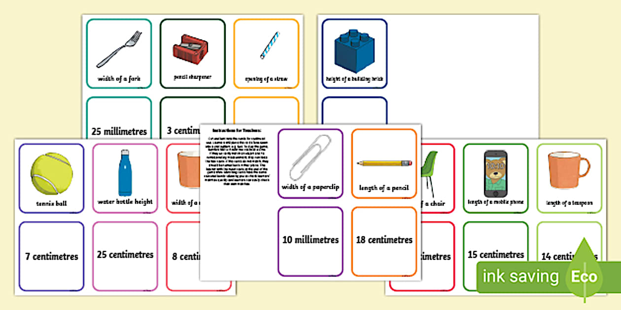 Estimating Length Game For Children - Teaching Resource