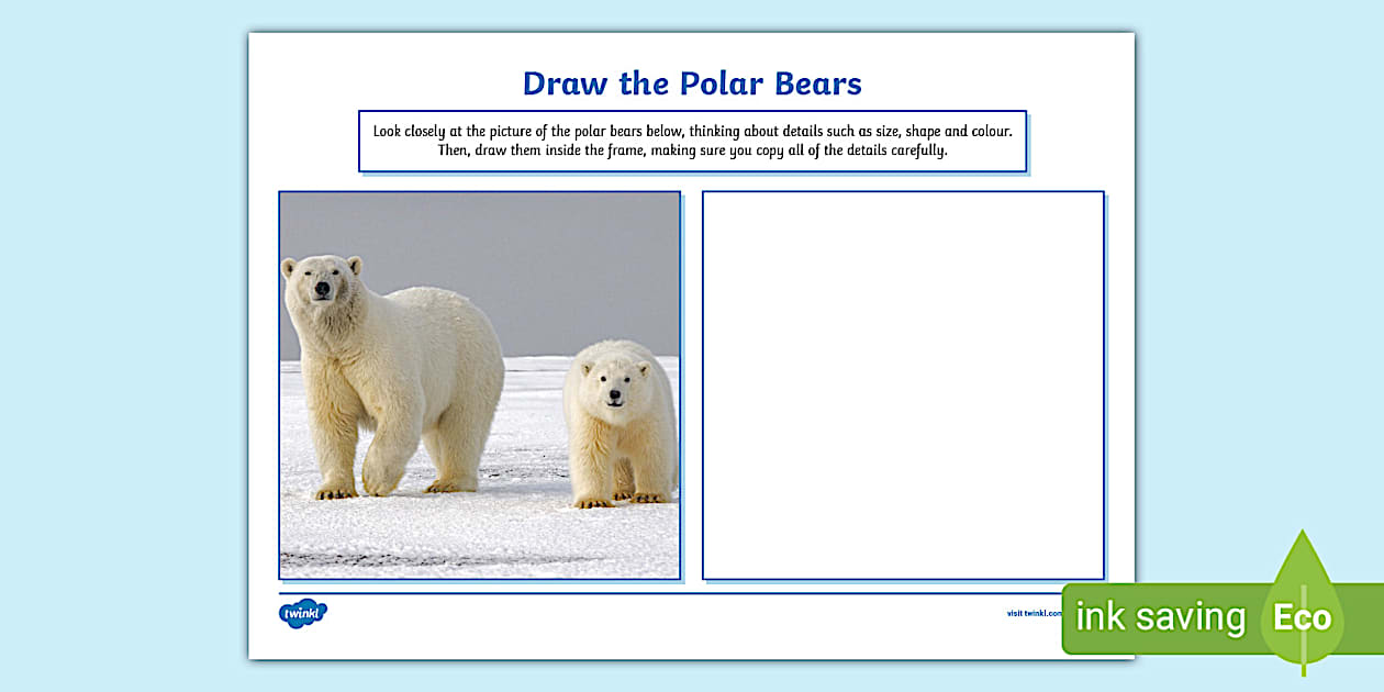 Draw the Polar Bears Art Activity (creat de profesori)