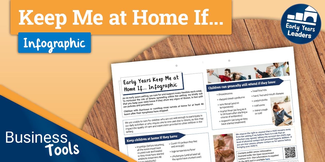 Early Years Keep Me at Home If… Infographic | Twinkl
