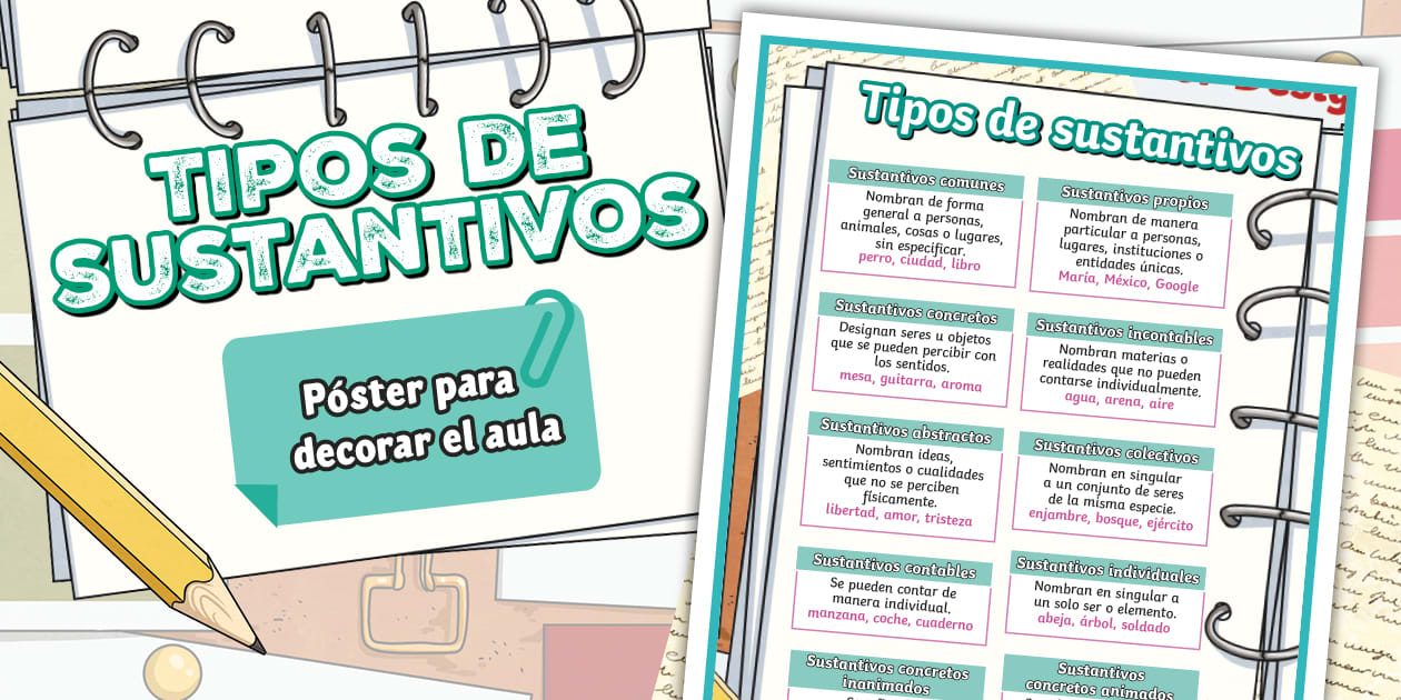 Carteles: Tipos de sustantivos