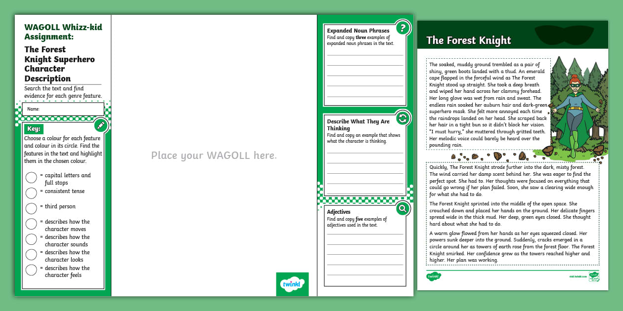 Superhero Text | WAGOLL Whizz-kid Assignment | Twinkl | KS1