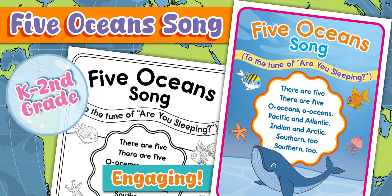 Five Oceans Geography Song for K-2 (creat de profesori)