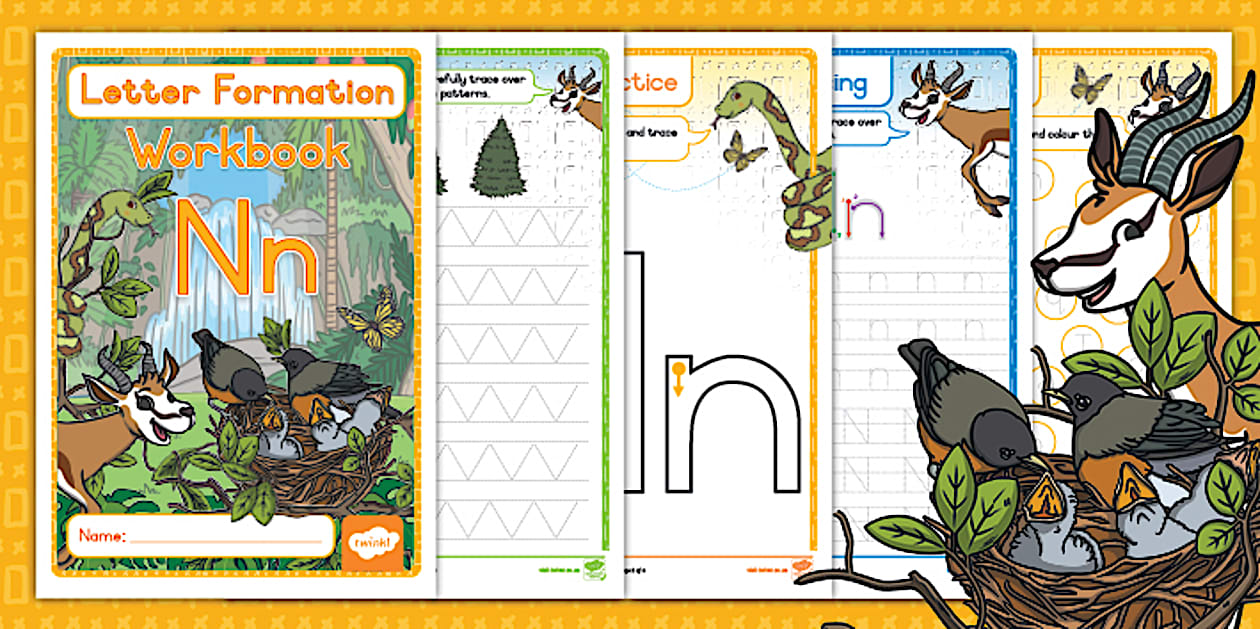Grade 1 Letter Formation Workbook - Nn (teacher made)