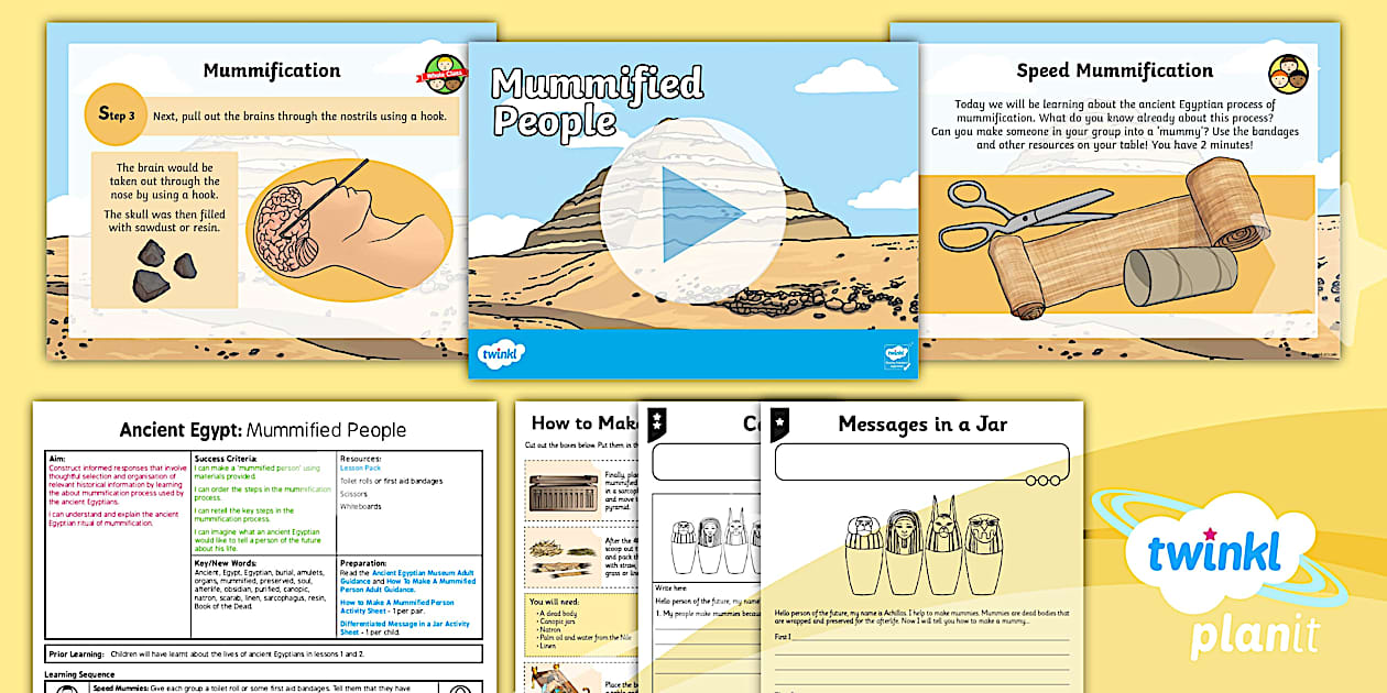 Ancient Egypt: Mummies Lesson Pack 3 LKS2 | Twinkl - Twinkl